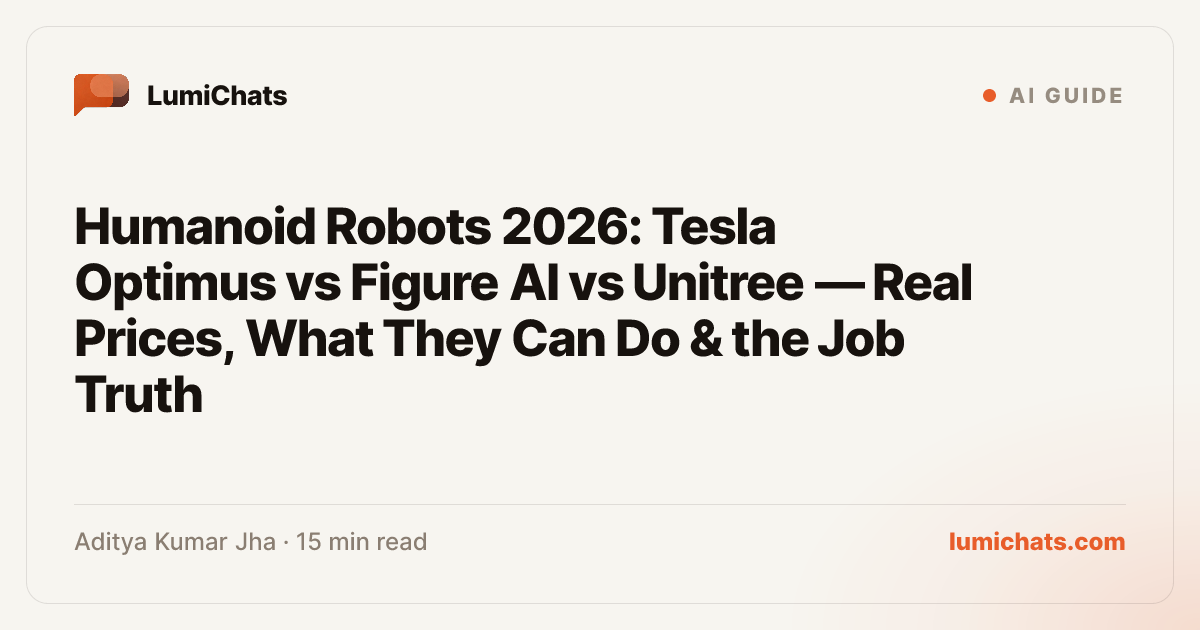 Humanoid Robots 2026: Tesla Optimus vs Figure AI vs Unitree — Real ...